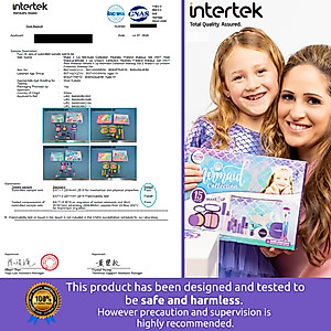 Mermaid Pretend Play Kids Makeup Kit I Toddler Girl Toys Make Up Set with Cosmetic Bag I Toddler Makeup Kit for Toddler Vanity I Pretend Makeup Kit for Girls Gifts Play Makeup Kit for 2 Year Old & Up