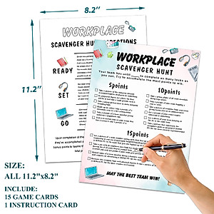 Work Party Photo Scavenger Hunt,Office Party Game & Ice Breaker Challenge,Workplace Scavenger Hunt,Team Building Games for Work Adults,Co-Worker Group Ice Breaker Game,Factory Team Building Game-Q5