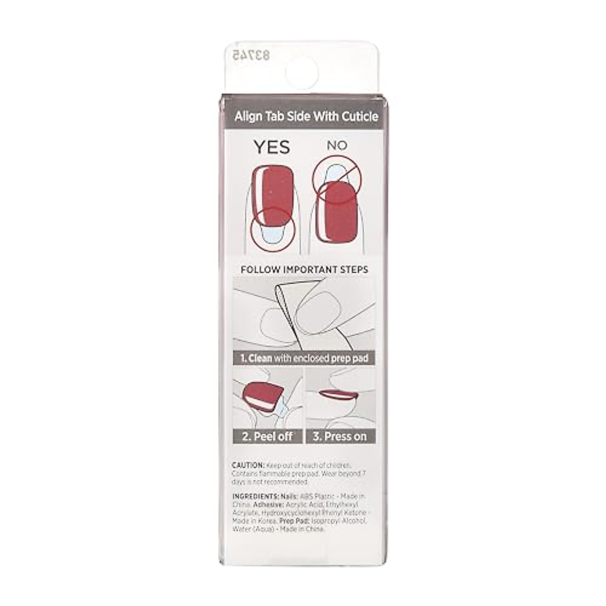 KISS imPRESS No Glue Mani Press On Nails, Color, 'Peanut Pink', Pink, Short Size, Squoval Shape, Includes 30 Nails, Prep Pad, Instructions Sheet, 1 Manicure Stick, 1 Mini File