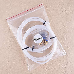 SIQUK 2 Pcs PTFE Teflon Tube (2M) 4 Pcs PC4-M6 Quick Fitting 4 Pcs PC4-M10 Straight Pneumatic Fitting Push to Connect for 3D Printer 1.75mm Filament