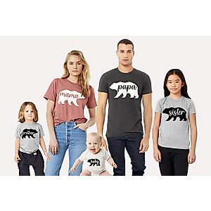 Teeny Fox Baby Bear Family Mama Papa Cute Matching Outfits Couple Shirts