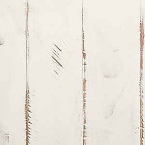 Signature Design by Ashley Wystfield Farmhouse End Table with Storage, Distressed White & Brown Finish