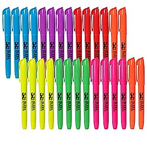 Mr. Pen Highlighters, Assorted Colors, Pack of 28