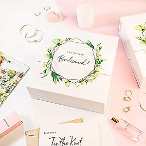 Bridesmaid Proposal Box - Gold Foil Stamped 'Will you be my Bridesmaid' Box I Set of 3 Boxes & Cards I Bridesmaid Boxes I Boxes for Bridesmaid Proposal I Luxury Gift Boxes for Bridesmaids Proposal
