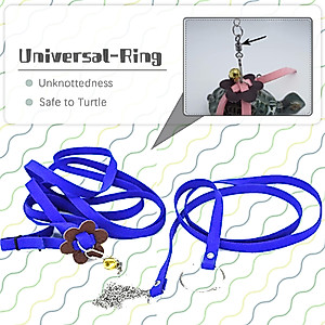 Bonaweite Turtle Leash Small Pets Turtle Leash and Harness Pet Tortoise Leash Walking Rope for Turtle Supplies Adjustable Control Rope for Outdoor Walking Training Blue