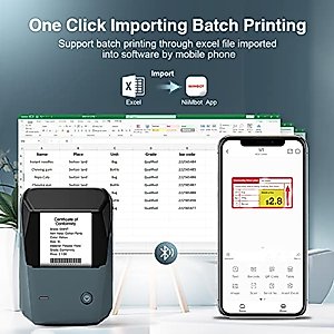 2 Inch Label Printer B1 with Tapes, Bluetooth Thermal Labels Maker Small Business Sticker Printers, Suits for All Purpose Labels Barcode Price Text, Compatible with iOS & Android