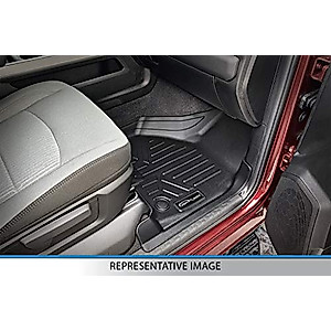 SMARTLINER Custom Fit Floor Mats 3 Row Liner Set Black for 2017-2021 Chrysler Pacifica Hybrid Model Only.