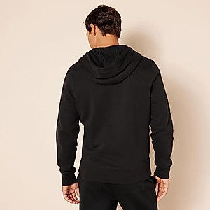 Amazon Essentials Men's Full-Zip Fleece Hoodie (Available in Big & Tall), Black, 4X-Large Big