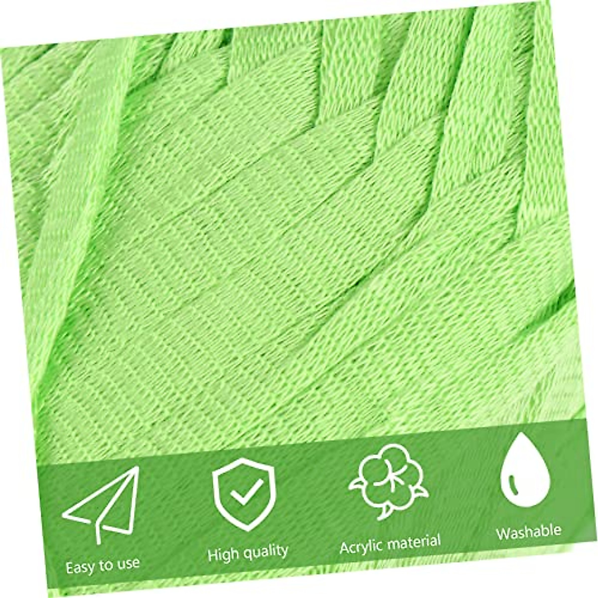 COHEALI 1 Roll Flat Line Wiring Jumbo Yarn Fluffy Yarn Braided Stretch Band Sock Yarn Fluffy Knitting Yarn Chunky Acrylic Light Green DIY Accessories Macrame Rope Braided Cord Crochet Rope