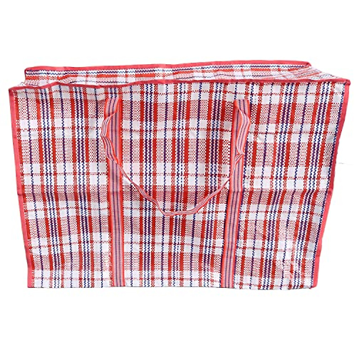 80L Extra Large Storage Bag SQXBK 70x50x25cm/28x20x10inch Red Checkered Water Resistant Organizer Bag Moving Bag Carrying Tote with Zipper and Carrying Handle for Clothes Bedding Comforter, Pillow