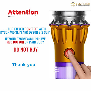 Premium Vacuum Filter Replacement Part Compatible with Dyson V15 Detect, Dyson V11 Animal Filter, Dyson V11 Filter, Dyson V15 Filter, Dyson V15 Detect Filter, Compare to Part 970013-02 (2 Filters)