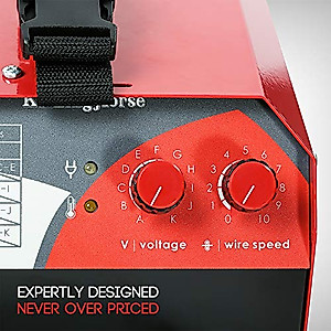 KICKINGHORSE F130 CSA/US Certified Flux Core Gasless MIG Welder 120V 130A Highest Efficiency 40K Hz IGBT Inverter. Full-Metal Body - Ideal for Beginners, Home Maintenance/Renovation and Auto Repair