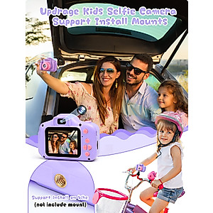 Miiulodi Camera for Kids Digital Selfie Camera Christmas Birthday Gifts for 3-12 Year Old Girls,Portable 1080P Children Video Toddler Camera Recorder Toys for 3 4 5 6 7 8 9 Years Old Girls with 32GB