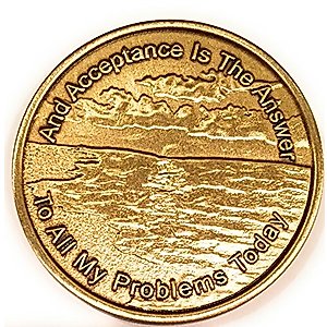 Acceptance is The Answer Beach Sunrise Bronze AA Medallion Chip Page 449 417