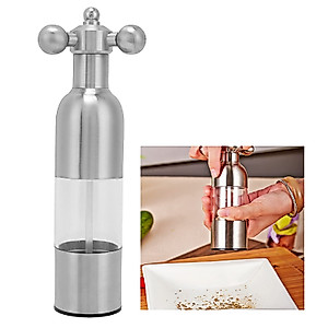Pepper Mill,Stainless Steel Adjustable Coarseness Pepper Grinder for Black Pepper, Sea Salt and Himalayan Salt, Spice and Salt(Large)