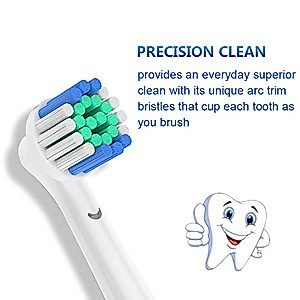 16 Count Replacement Brush Heads Compatible with Oral B Braun Electric Toothbrush, Deep and Precise Cleaning.