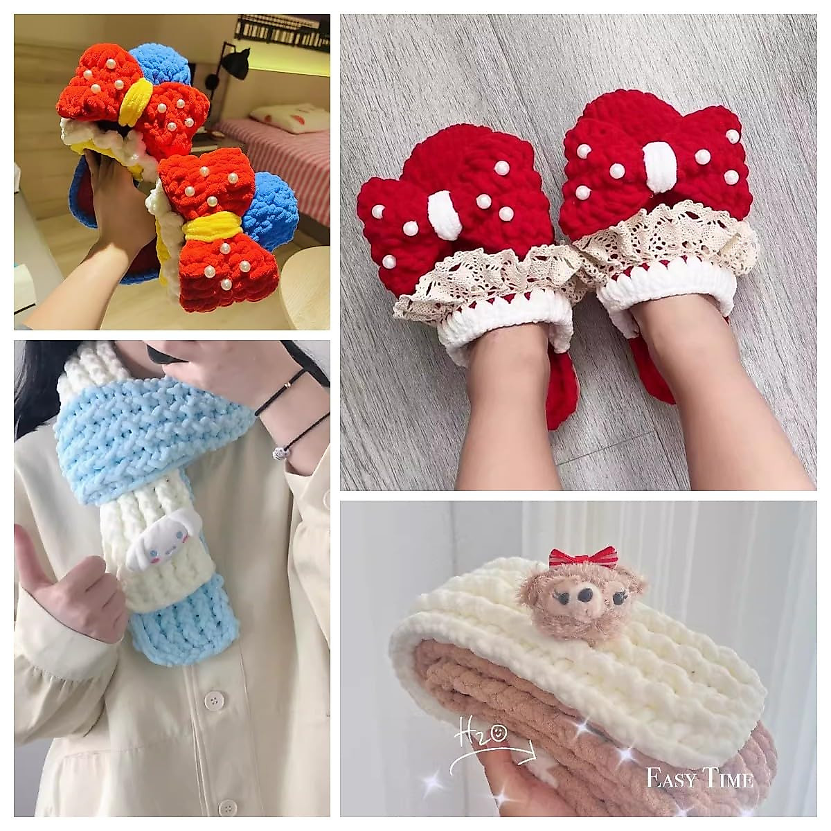 190g/ball Chenille Knitting Yarn Soft Ice Strip Line Cotton Yarn DIY Wool Yarn for Hand Knitting Scarf Thick Wool Yarn