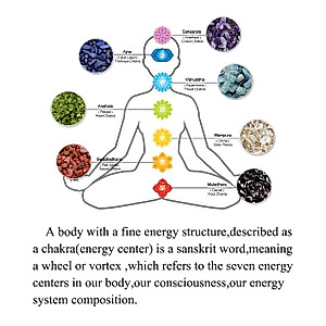 Top Plaza 7 Chakra Natural Healing Crystal Stone Pendant Necklace Adjustable Resin Ammonite Fossil Spiritual Necklace Jewelry for Women Men