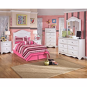Signature Design by Ashley Exquisite Children's Glam Youth 6 Drawer Dresser, White