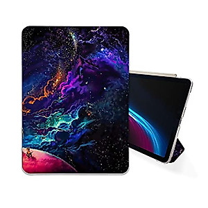Kawaii Outer Space Galaxy case Compatible with iPad Mini Air Pro 7.9 8.3 9.7 10.2 10.9 11 12.9 inch Pattern Cover New 2022 2021 Trifold Stand 3 4 5 6 7 8 9 Generation 285 (10.2" 7/8/9 gen)