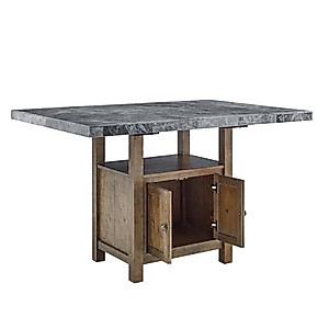 Steve Silver Grayson Gray Marble 36" Counter Table