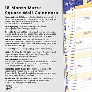 Great Big Family Planner | 2024 12 x 24 Inch Monthly Square Wall Calendar | Matte Paper and Sticker Sheet | StarGifts | Planning Organization