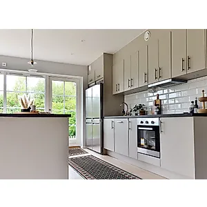 Gloria Non-Slip Rubber Back Kitchen Rug Set 2 Pieces Set 20"X30" & 20"X59" (Modern, Kitchen1992)