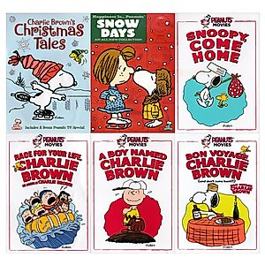 Ultimate Charles Schulz Peanuts 6-Movie DVD Collection: A Boy Named Charlie Brown / Snoopy Come Home / Race For Your Life / Bon Voyage / Christmas Tales / Happiness Is…Peanuts: Snow Days