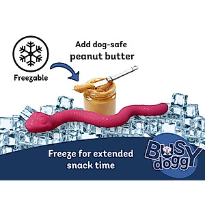 Busy Doggy Snake Treat Dispenser Toy, Interactive Dog Toy, Dog Enrichment Toy with Squeaker