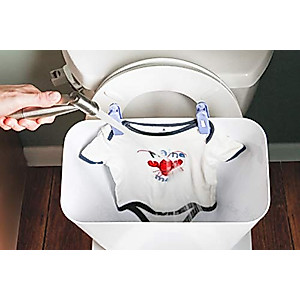 SimplyImagine SprayStand - Cloth Diaper Sprayer Splatter Shield - Contains Spray and Debris When Rinsing Cloth Diapers, Clothing, Shoes, and More in Toilet Spray Bucket Pail