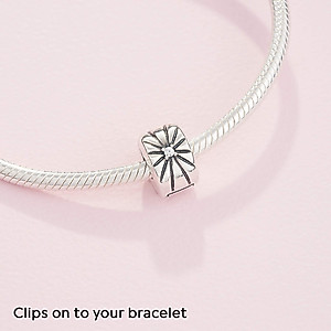 Pandora Sparkling Sunburst Clip Charm - Compatible Moments Bracelets - Jewelry for Women - Gift for Women in Your Life - Made with Sterling Silver & Cubic Zirconia