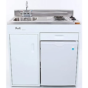 Avanti CK3616 36" Energy Star Rated Complete Compact Kitchen Stainless Steel Sink and White body