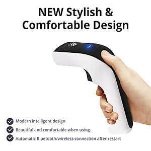 ScanAvenger Wireless Portable 1D&2D Bluetooth Barcode Scanner: Hand Scanner 3-in-1, Cordless, Rechargeable Scan Gun for Inventory - USB Bar Code/QR Reader (1D&2D with No Next Gen Stand)…