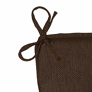 Klear Vu Embrace Rocking Chair Cushion, Assembled in The USA, Tufted Back Pads for Living Room, Nursery, or Home Office, 16"x15" Seat and 24"x17" Seatback, 2 Piece Set, Chocolate