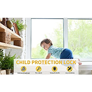 Refrigerator Lock, 2 Packs Self-Adhesive Fridge Lock with Keys, Childproof Freezer Lock Cabinet Locks with Rustproof Straps Strong Adhesive White.