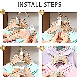 Ameolela 100PCS Clothes Hanger Connector Hooks, Cascading Clothes Hangers for Heavy Duty Space Saving Cascading Connection Hooks for Clothes Closet, White