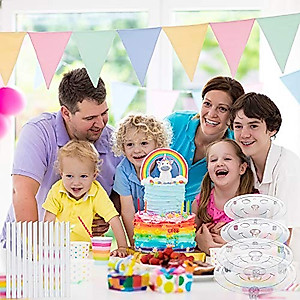 Cake Dowel Rods Set 20 Pieces Plastic Cake Sticks Support Rods with 4 Cake Separator Plates for 4, 6, 8, 10 Inch Cakes and 12 Clear Cake Stacking Dowels for Tiered Cakes (24 cm/ 9.4 Inch Rods Lenght)