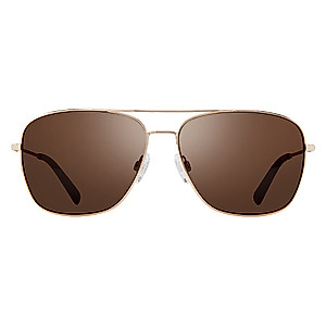 Revo Sunglasses Harbor: Polarized Lens Filters UV, Metal Navigator Frame, Gold Frame with Terra Lens