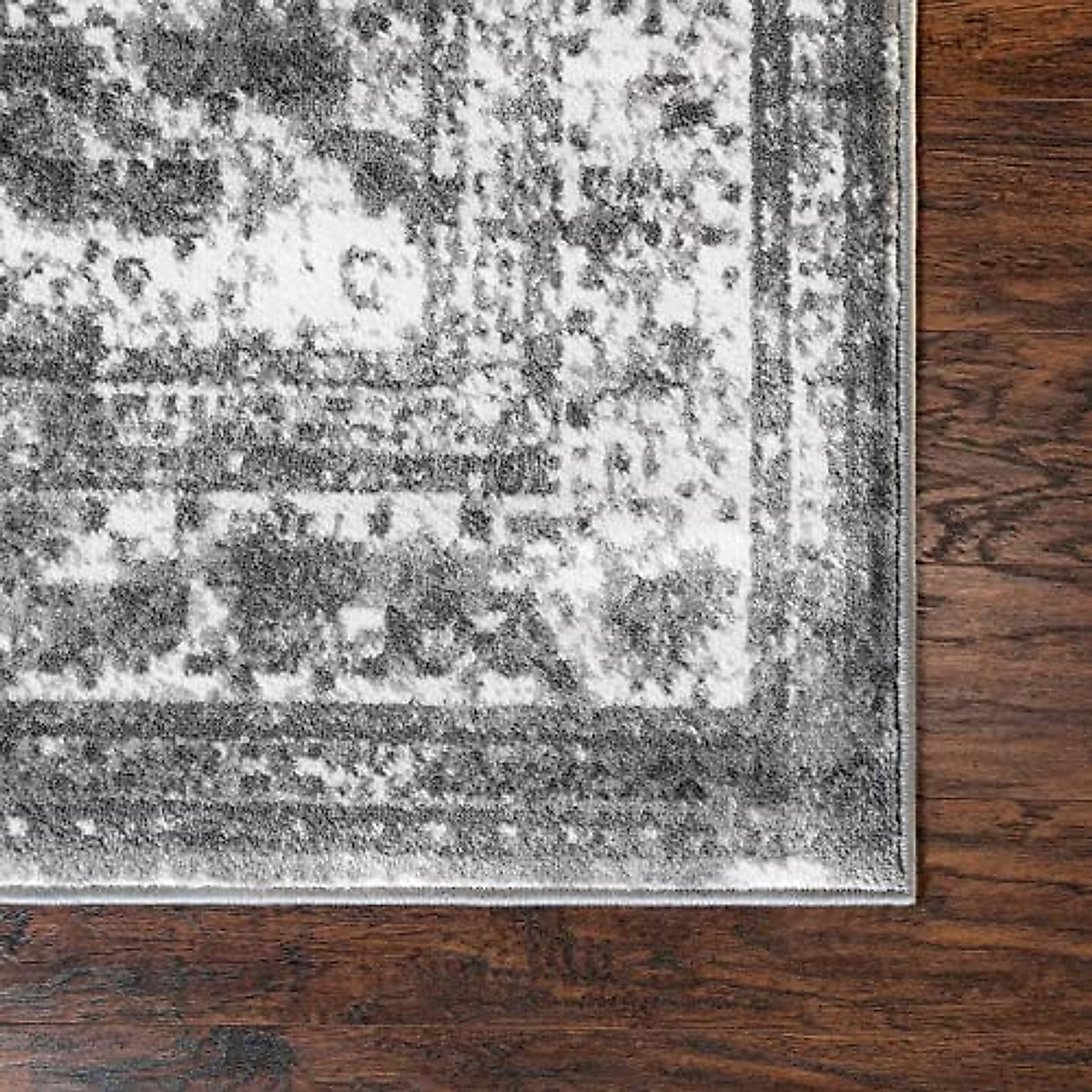 Unique Loom Sofia Collection Area Rug - Salle Garnier (2' x 6' 9" Runner, Gray/ Ivory)