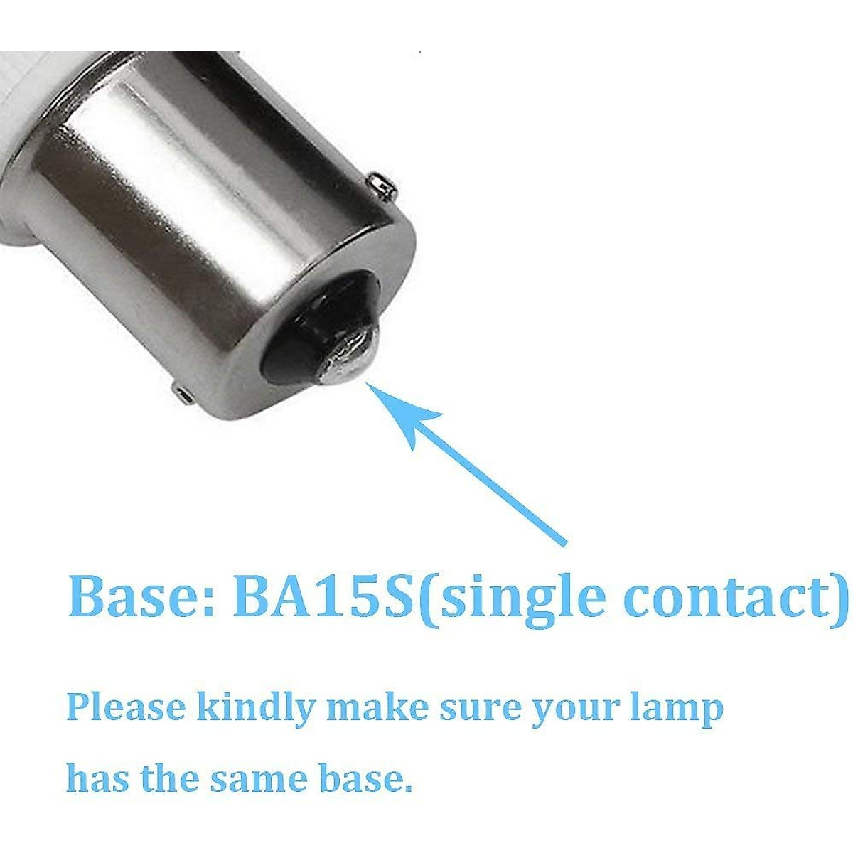 Makergroup 1156 1141 LED Light Bulbs, Weatherproof BA15S S8 SC Bayonet Single Contact Base, 2W Warm White 2700K-3000K 12V for Outdoor Landscape Deck Driveway Path Lights and RV Lighting 6pcs