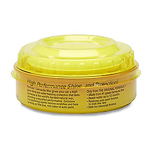 Formula 1 Carnauba High-Gloss Shine Car Wax Paste – Carnauba Wax Car Polish for Car Detailing to Shine & Protect – Car Scratch Remover w/Micro Polishing Agents – Car Cleaning Supplies (8 oz)