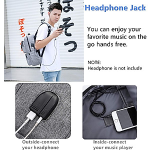 Laptop Backpack for Women Men Vintage Backpack Bookbags Anti Theft Bookbag 16 inch Grey