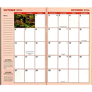 Gardens 2023 - 2024 2 Year Pocket Planner / Inspirations Calendar / Organizer - Monthly Page Format