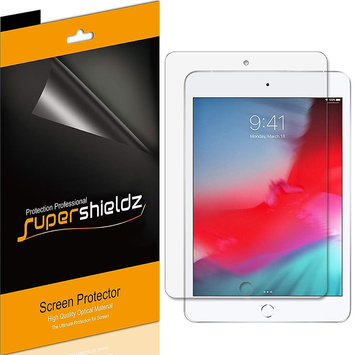 Supershieldz (3 Pack) Designed for Apple iPad Mini 5 (2019) and iPad Mini 4 Screen Protector, High Definition Clear Shield (PET)