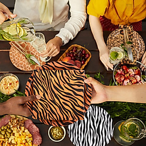 Jungle Zoo Animal Print Party Supplies, Disposable Jungle Safari Animal Print Paper Plates and Napkins for Birthday Party, Baby Shower and Jungle Safari Themed Party, Serve 48