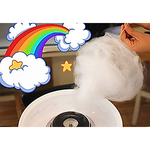 SHENGANG Cotton Candy Cart Classic Sugar Machine Candy Maker Home-Made DIY for Kids and Adults at Home Party Venues School Birthday Pink Pull-Cart-Style,D