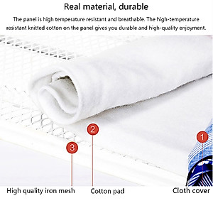 Extra Wide Ironing Board with Iron Rest, Adjustable Height, Foldable Ironing Boards, Metal Frame Heavy Duty Legs Brown