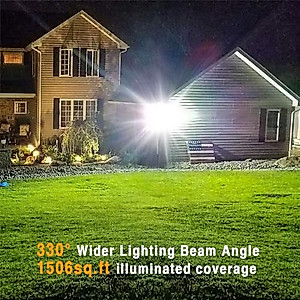 STASUN LED Flood Light Outdoor, 150W 13500lm Outdoor Lighting with 330° Lighting Angle, 5000K, 3 Adjustable Heads, IP66 Waterproof LED Exterior Security Area Lights for Yard, Stadium, Parking Lot