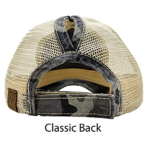 Mesh Ponycap: American Flag - Black Camo