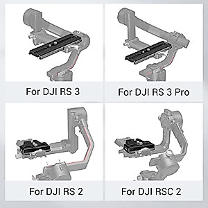 SMALLRIG Extended Quick Release Plate for Arca-Type Standard Compatible with DJI RS 2 / RSC 2 / RS 3 / RS 3 Pro Gimbal - 3162